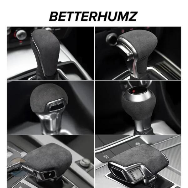アウディ audi カバー リア カスタム インテアクセサリー アルカンターララップ ギアシフトノブ トリム a3 8p 8v a4 b8 b9 a5 q5 a6 c7 c6 q7 q3