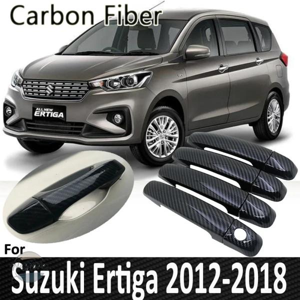 スズキ suzuki カバー ハンドル ブラックカーボン ertiga 2012-15 2016 2017 2018 自動ドアステッカー装飾 accessorie 部品 カスタムパーツ