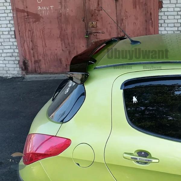 リア キット スポイラー カスタム アクセサリー プジョー206 207 208 308 2005 2006-2022 abs樹脂 カーボンルック ハッチバック ルーフ ウィング