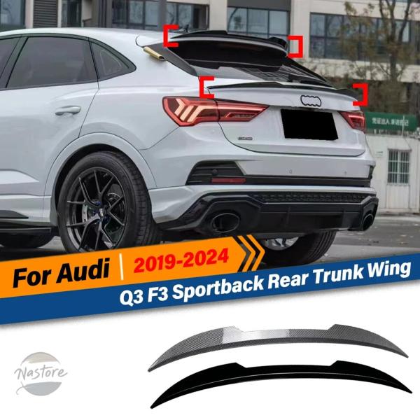 アウディ audi q3 リア キット スポイラー リップ カスタム アクセサリー f3 スポーツバック 2019-21 2022 2023 2024