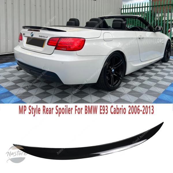 BMW e93 リア キット スポイラー mpスタイル トランクテール 光沢 ある黒 ボディ 320d 325i 330xi 330xd 335xi cabrio 2007-2014 部品