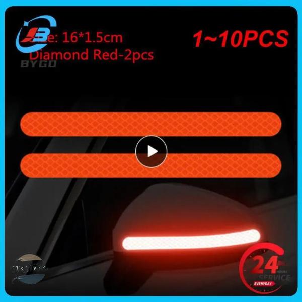 1?10PCS反射 バイク テープ 防水 自己粘着目立安全注意反射 ステッカー 屋外T.U.K.