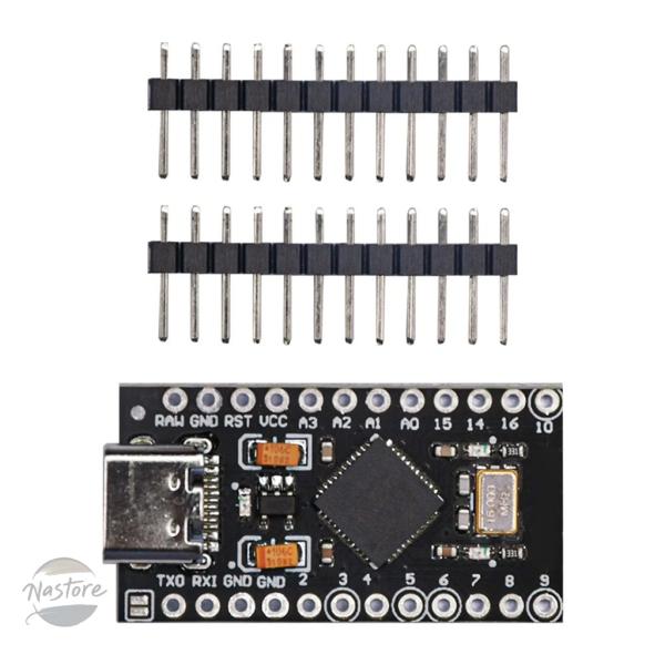 ATMEGA32U4 TYPE C MINI USB PRO MICRO ARDUINO ATMEGA32U4 3.3V/16MHZ モジュール 2列ピンヘッダー付き LEONARDO