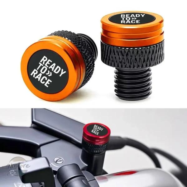 バイク ミラー ホールプラグスクリューボルトカバー 2個 KTM READY TO RACE デューク 390 690 790 890 1190 RC 1290 ADVENTURE
