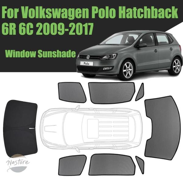 フォルクスワーゲン ポロ ハッチバック 6R 6C 2009 2017 VW カスタム カーウィンドウサンシェード マグネットカーテン メッシュ フロントガラス フレーム カーテン