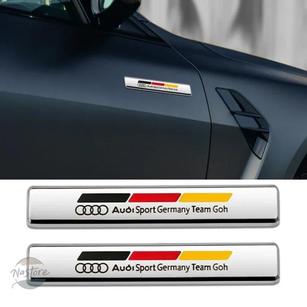 アウディ SLINE A4 B7 B8 B9 A3 8P 8V 8L A5 A6 C6 C5 C7 4F A1 A7 A8 Q2 Q3アクセサリー カー スタイリング メタル ステッカー デコレーション デカール