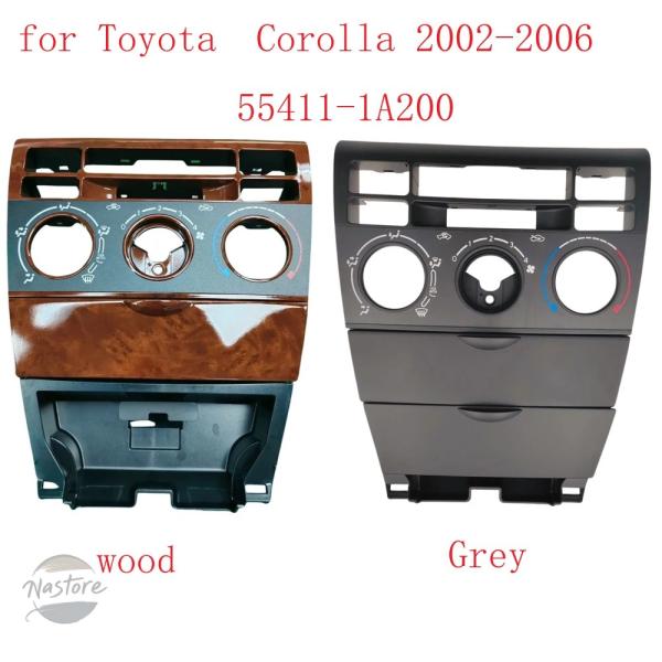 HUIYAN 車内センター ダッシュボード エアコン コントロール パネル フレーム ボックス 付き トヨタ カローラ 2002 2006 55411 1A200