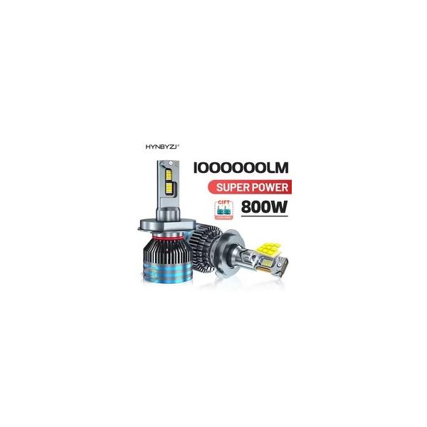 HYNBYZJ 800W 1000000LM H4 H7 H11 LED 電球 CANバス H1 H8 HB3 HB4 HIR2 9005 9006 9012 H13 9007 9008 パワーカー ヘッドライト ライト 6000K