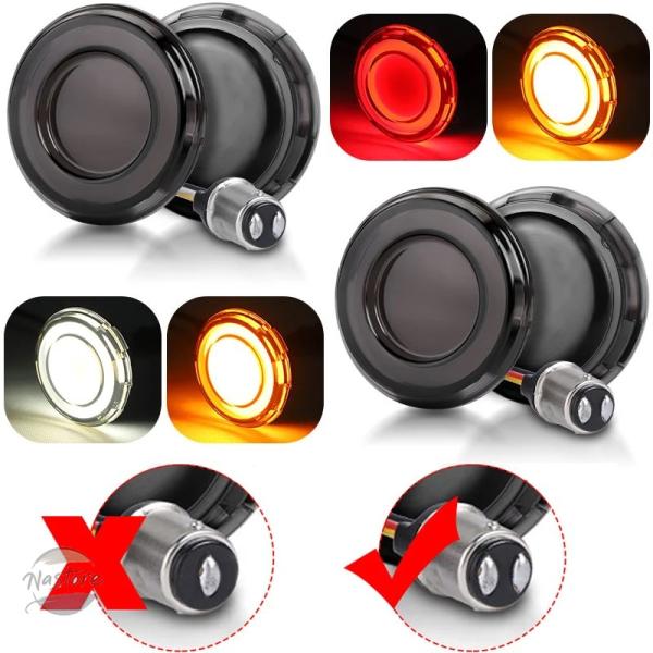 1157 BULLET LED バイク フロント リア ウィンカーライト DRL ランニングテール ブレーキ ストップランプ ソフテイル ダイナ スポーツスター ツーリング 12V