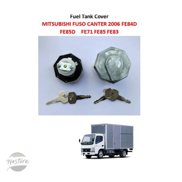 FDONG 燃料タンクカバー 燃料 タンクキャップ 合金 キー2本付き 三菱 ふそう キャンター 2006 FE84D FE85D FE71 FE85 FE83 MC 995804
