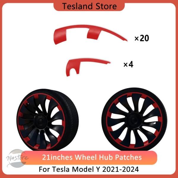 2023 MODELY ホイールカバー リムパッチ テスラ 2021 2023 21インチ UBERTURBINE ハブキャップ プロテクター ABSリム プロテクター 2024 アクセサリー