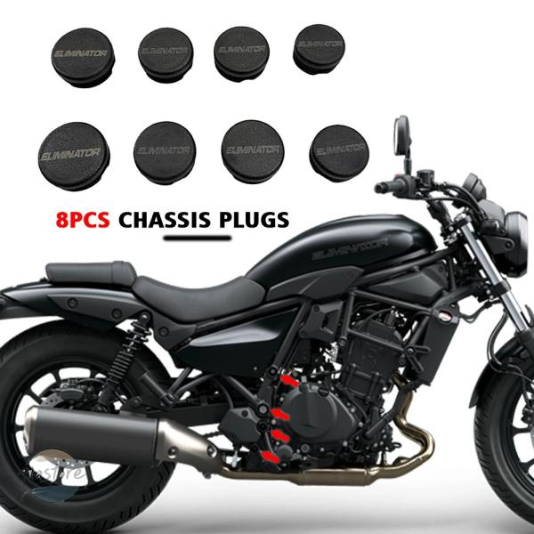 8PCS シャーシプラグ カワサキ エリミネーター 400450 エリミネーター 500SE バイク フレーム ホールカバー キャップ プラグ フレーム キャップ