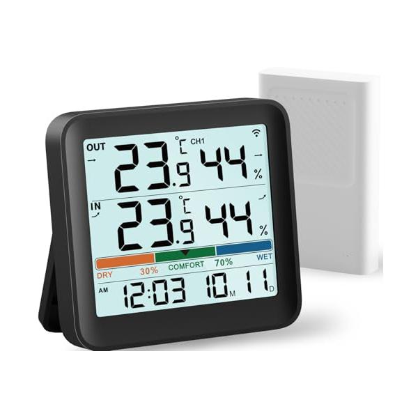 黒/-/-・Color:黒・LCD-バックライトスクリーン付き8.7*9.0cmの大型LCDスクリーンを採用し、場所を取らずに鮮明な視覚体験を提供します。バックライト機能付きで、ワンタッチでバックライトを点灯できるフロントタッチボタン、発光...