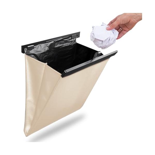 ベージュ/-/-・Color:ベージュ・?多車種対応フックを採用した車用ゴミ箱は、引っ張っても外れず安定性抜群。長時間ドライブ中の揺れやカーブでも倒れないため、カー用品 便利グッズ 車内として車 ゴミ箱の不安を解消します。コンパクト収納にも...