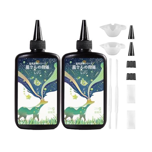 レジン液（500g）/-/-・Color:レジン液（500g）・高い透明度&amp;黄変なし:♪非常に高い透明度を持っています。??透明度が高いことにより、作品の表面に美しい光沢を与え、カラフルなデザインや模様を鮮明に浮かび上がらせることが...