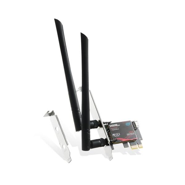 -/WIFI6 5400M/-・WiFi 6E 5400MbpsこのWiFiカード6E AX5400はIntel AX210チップセットを搭載し、WiFi5/WiFi4と互換性のある超高速WiFi 6およびWiFi 6Eをサポートします。最...