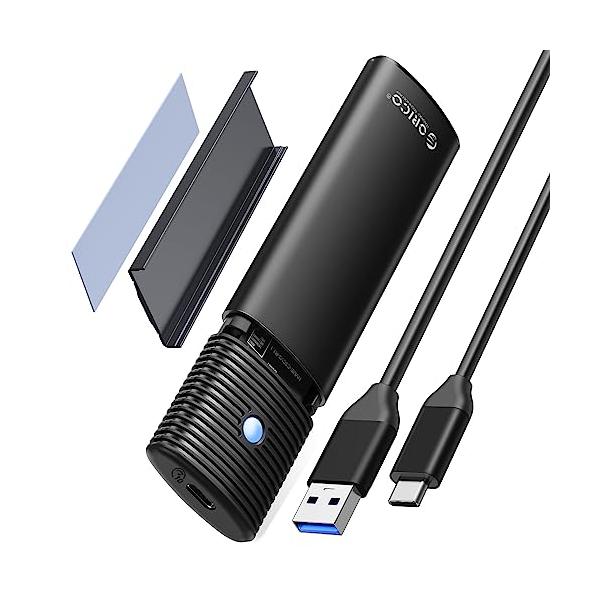 ブラック NVMe/-/NVMe-ブラック・Color:ブラック NVMe・携帯性と耐久性超スリムなアルミニウムケースにより、SSD ケースは持ち運びで耐久性があり、旅行に最適です。 10Gbps USB C to C ケーブルを使用すると...