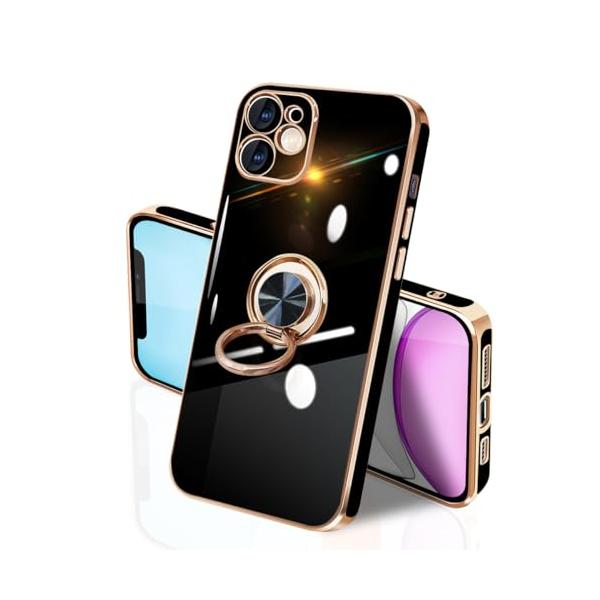 ブラック/iPhone 11/iPhone 11・Size:iPhone 11Color:ブラック・対応機種&amp;高品質のTPU素材iPhone 11（6.1インチ）用 リング付き ケース。ご希望の商品、カラー、対応機種を十分ご確認の上...