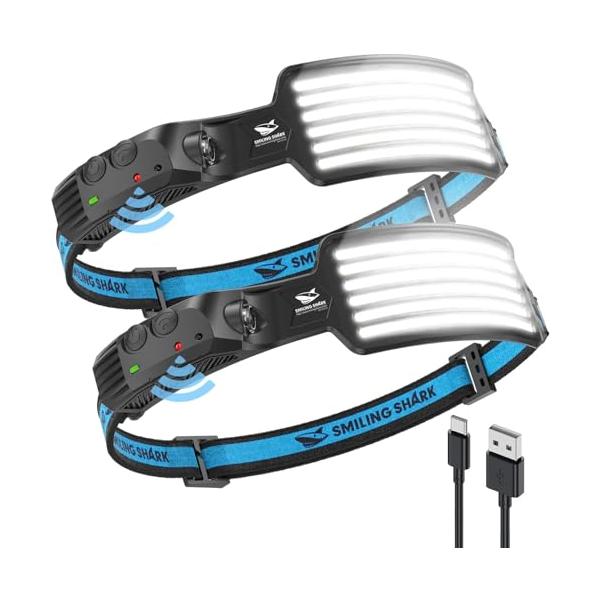 -/2 Pack/TD-0123・Size:2 Pack・複数の照明モード前面ランプには、高輝度投光器、中輝度投光器、高固定焦点投光器など、異なる4つの照射モードがあります・手を振ることで作動するモーション内蔵チップは、あなたの指示を感知し...