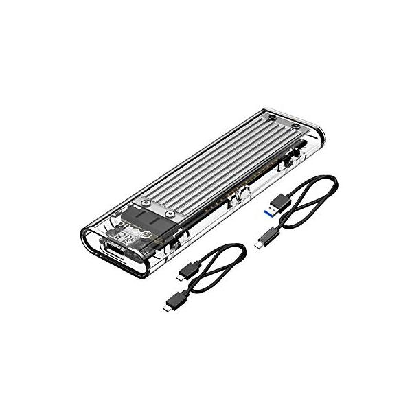 銀/-/NVMe &amp; Silver・Color:銀・パッケージ個数:1・10Gbps超高速NVME M.2 SSDをUSB-C Gen2に変換するM.2 SSDケースです。USB3.1 Gen2通信プロトコル採用、UASPとTRIM...