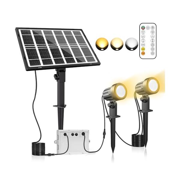 自動点灯1台2役/1台2役/SL-SP03・Size:1台2役Color:1台2役・パッケージ個数:1・★リモコン操作＆3灯式ガーデンライト＆自動的に点灯/消灯＆電気代不要昼間は完全に充電された後、夜間は自動的に点灯し、夕暮れ時はオフになり...