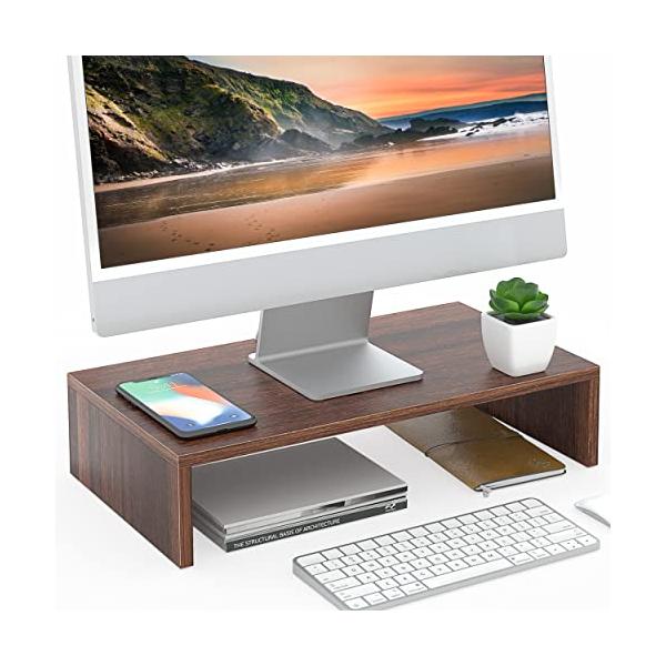 ブラウン/幅425mm/-・Color:ブラウンSize:幅425mm・モニター台シンプルな風格、机上台にモニターを乗せることで画面の位置を上げ見やすくすることができるモニタースタンドです。・収納力抜群超強い収納能力、仕事スペースを解放しま...