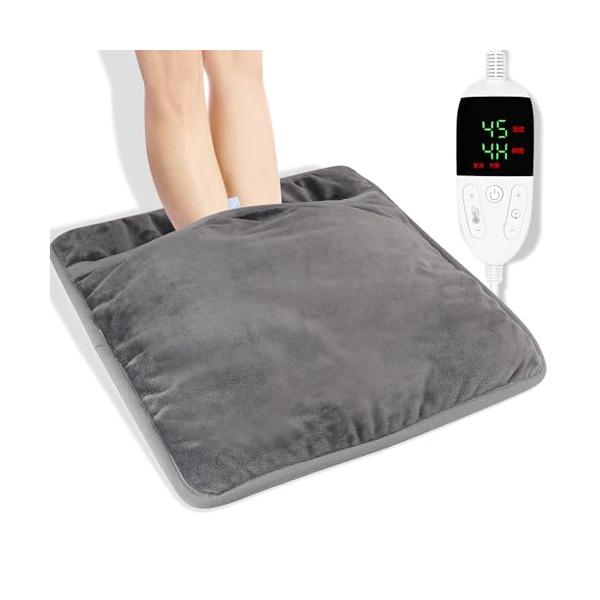 グレー/42*42cm/XA0010・Color:グレー・???? 2025新登場！8段階温度調節・8段階タイマー設定BILIWALの足温器をは過熱保護機能付きの新型炭素繊維発熱芯を採用しており、8段階の温度調節と8段階タイマー調節機能付き...