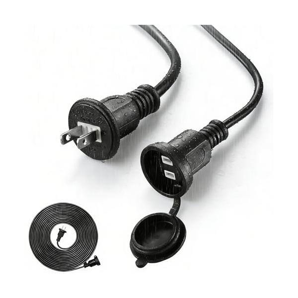 ブラック/2m/JF2-12B・Size:2m・パッケージ個数:1・●12A 125V 最大1500Wまで ●コード：VCT 1.25mm2×2芯 ●差込口1個・●主な材質：銅、PVC樹脂、ユリア樹脂（差込プラグ内部）●耐トラッキングカバー...