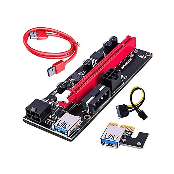 1.安定性4つのソリッドコンデンサがグラフィックスに安定して安全に電力を供給します。・2.VER 009Sバージョン009Sライザーキットは、GPUマイニングリグをセットアップするための最新かつ最上位のソリューションです。・3.安定したケー...