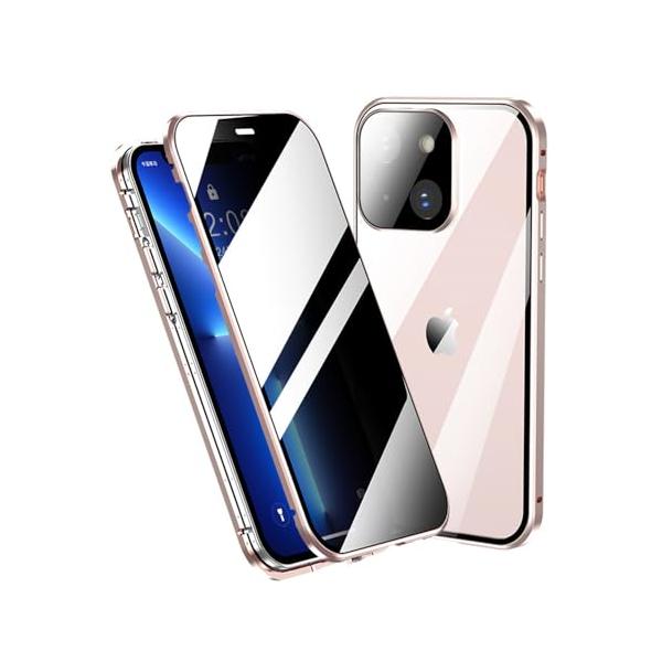 ピンク/iPhone15/-・Size:iPhone15Color:ピンク・?カメラレンズ保護：ケース一体型カメラレンズ保護カバー付きでカメラをしっかり保護します。・?前後両面ガラス：液晶画面も背面も強化ガラスでアイフォンを360度全面カバ...