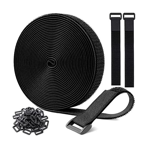 2.5cmx6mブラック/6m/-・Style:2.5cmx6m・自由にカットの長さ：1本6メートルだ。バックルX30本重複使用できます。お客様はカットして30個のサイズの違いマジック結束バンドを獲得できます。フック紐とリング紐は同じ側にあ...