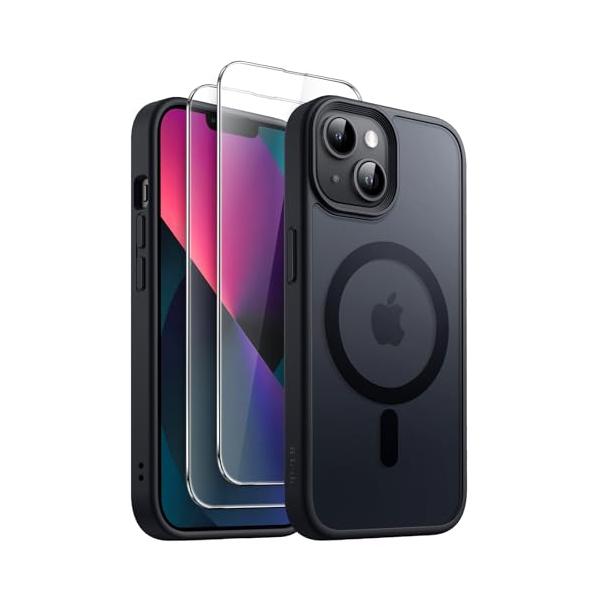 ブラック/-/560A-・Color:ブラック・[二重保護] 注：iPhone 13 / 13 Pro / 13 Pro Maxには対応しません。iPhone 13 mini 5.4インチ用にカスタマイズされています。耐衝撃マットケース1個...
