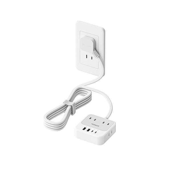 4AC+4USB-/2 m/TS-PS05JP00・Size:2 mStyle:4AC+4USB・超薄型・おしゃれそんな声にお応えして、超薄型・コンパクトながらも充実した機能を搭載した電源タップが新登場！普通の延長コードに比べ、ACコンセン...