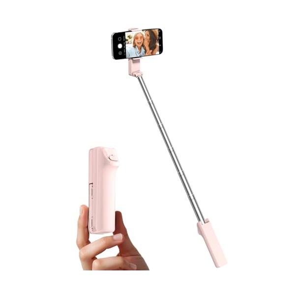 ピンク/-/-・Color:ピンク・幅広い互換性の自撮り棒この多機能な自撮り棒 iphoneは、4〜7インチのスマートフォンに対応。iPhone 16/15/14/X/12/13/13 Plus/Pro、Galaxy S10、LG G7、U...