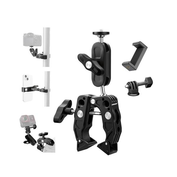 ブラック/15CM/-・Color:ブラック・優れたディテール精密加工されたアルミニウム合金製で、耐落下性、耐摩耗性に優れ、クリップの滑り止めゴムパッドのデザインは安定性を高めるだけでなく、機器を損傷から保護します。・360°回転マジックア...