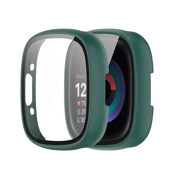 グリーン/-/-・Color:グリーン・☆対応機種：本製品は強化版のFitbit Sense 2/Fitbit Versa 4専用カバーです。ご購入前、ご設備のモデル番号をご確認ください。YAODLE for Fitbit Sense 2/...