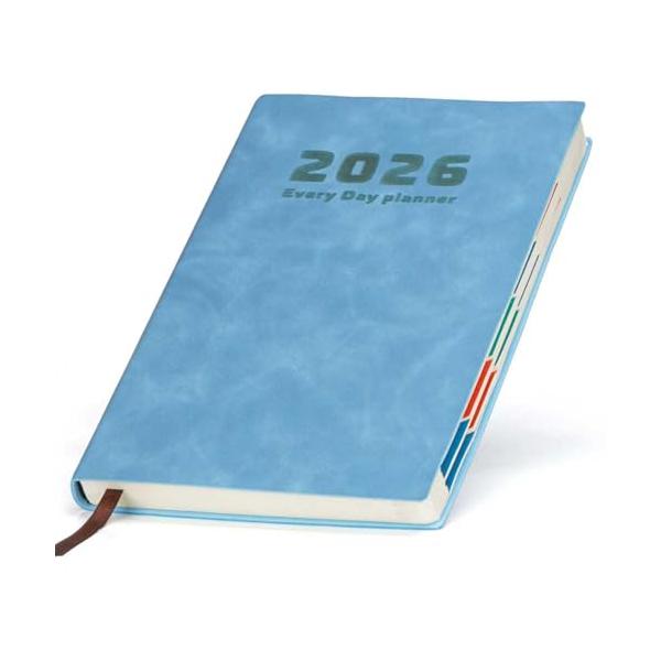 ブルー/-/-・Color:ブルー・2026年手帳・便利なA5サイズ／日記 2026としても大活躍 外寸は212×146mm、内ページは標準的なA5サイズで、学校やオフィス、プライベートの持ち歩きに最適。バッグやリュックに収まりやすく、通学...
