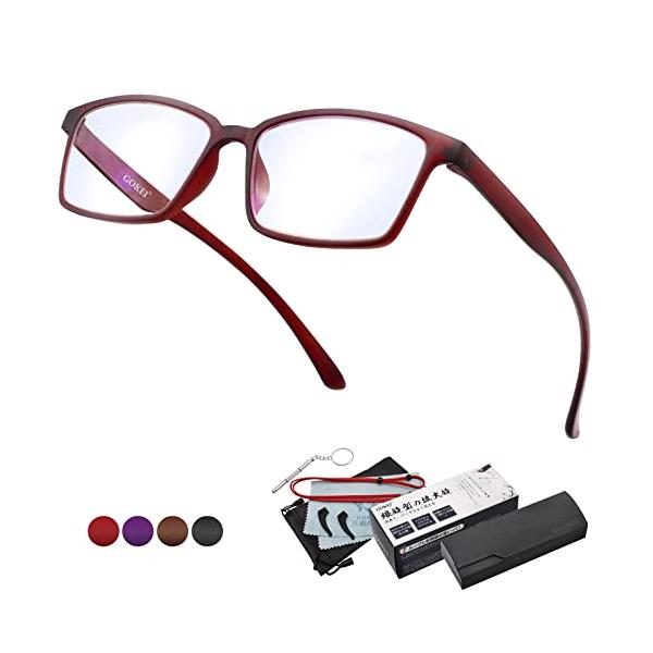 1.3倍 レッド/-/128_red_1.3X・Color:1.3倍 レッド・?軽量で弾力性に優れたTR90フレーム※本商品はメガネの上からかけることはできません。予め了承のうえ、ご注文おお願いいたします。フレームの重さはわずか5.0g、折...