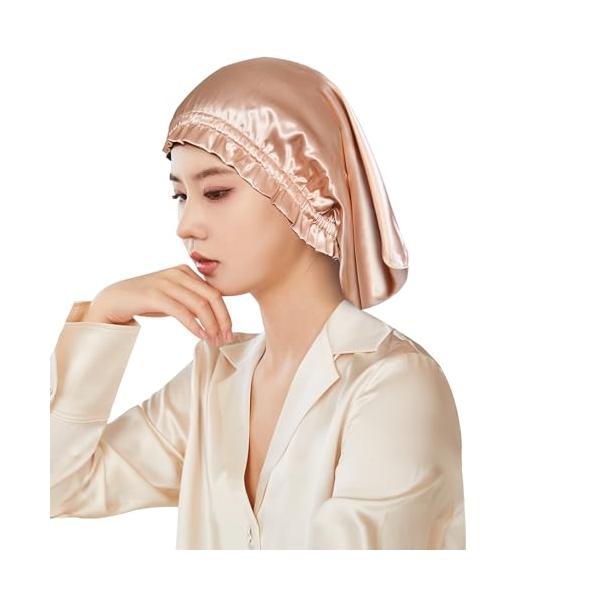 ヒジャブピンクゴールド/32cm/筒型デザイン・Size:32cmColor:ピンクゴールド・パッケージ個数:1・??ナイトキャップのメリット人は1日に寝返りを20〜30回打つと言われてます。寝返りで髪同士が擦れて痛むことが、切れ毛・枝毛の...