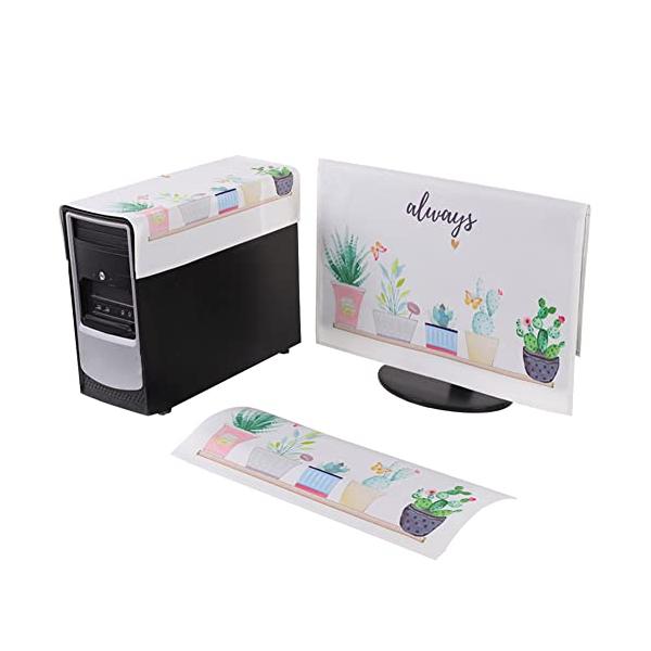 植物/20-22インチ/-・Size:20-22インチColor:植物・デスク機器をまとめてホコリから守る：植物・20-22インチ対応の3点セット。モニター、デスクトップPC、キーボードを使わない時間に覆い、作業机をすっきり見せます。・同じ...