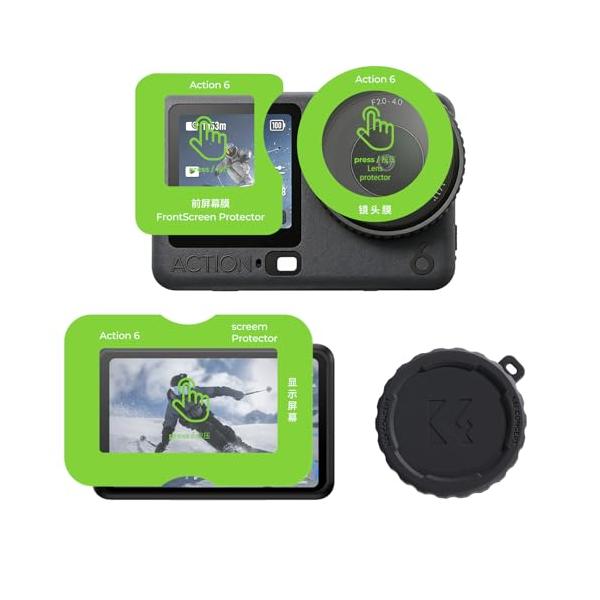 対応osmo Action6（ARガラスフルム）・Style:対応osmo Action6（ARガラスフルム）・対応機種対応osmo Action6・傷に強い＆飛散防止設計この保護フィルムは、9Hの表面硬度を誇り、鍵やカッターなどの鋭利な物...