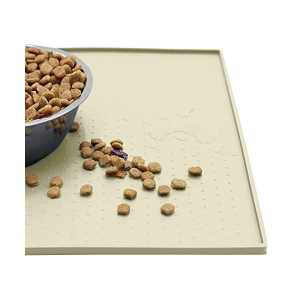 アイボリー/86x 55cm/CWCD-009・Size:86x 55cmColor:アイボリー・パッケージ個数:1・安全・無毒：このお食事マットは、食品グレードのシリコンの素材で、FDA基準を満たし、愛猫や愛犬の健康に役立てる食事環境を作...