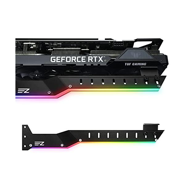 GPUホルダー黒/ARGB GPUホルダー/JP-ARGB 309 GPU holder-B・Size:ARGB GPUホルダーColor:GPUホルダー黒・パッケージ個数:1・大型グラボ対応・最新GPUサポート設計細長く湾曲したユニークな...