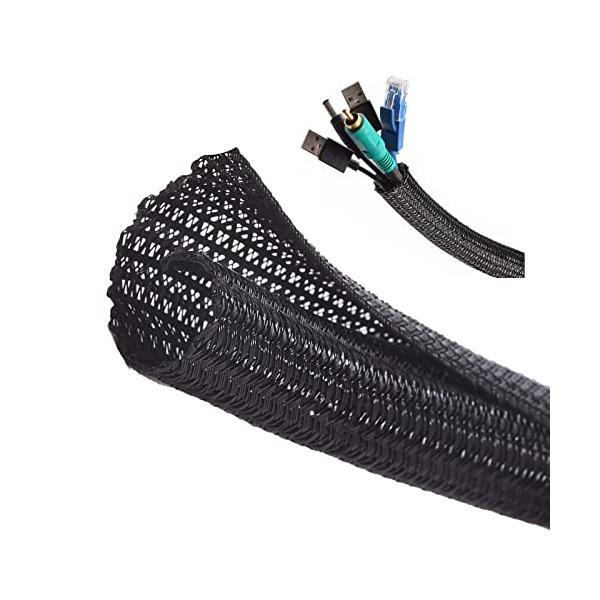 ケーブルカバーブラック/-/-・Color:ブラック・ケーブルの整理に役に立つ テレビやコンピューターのケーブルが散らかしてると、転ぶ危険が伴っています、そして特に雑に見えます。ワイヤーをケーブルスリーブに押し込み、絡まったワイヤーに別れを...