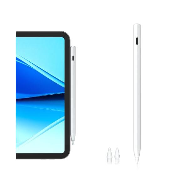 ホワイト/-/B-BK05・2018-2025iPad 専用タッチペンCiscle iPadペンシル「B-BK05」は2018年以降発売のiPadシリーズに対応：iPad（第6/7/8/9/10/11世代）、iPad Air（第3/4/5/...