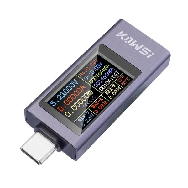 3C/-/2303C・Color:3C・USB CパワーメーターこのUSBテスターは、タブレット、充電器、パワーバンク、ケーブルなどのUSB-Cデバイスの電圧、電流、電力、容量、エネルギー、時間、温度を測定できます。双方向電流とオフラインデ...