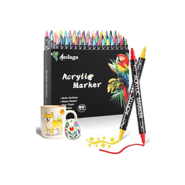 60 カラー/-/-・Color:60 カラー・上質なインク この高品質のアクリルマーカーセットは様々なサイズから選ぶことができます。創作の異なるニーズを満たすため、強いカバー力を持っています。黒い紙の上でも強い表現力があり、不透明な光沢効...