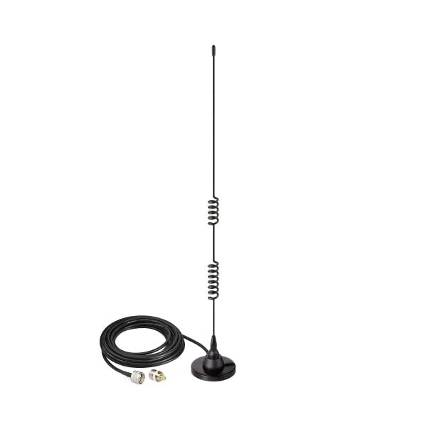 PL259+SMAメス/-/JPB0048・Color:PL259+SMAメス・パッケージ個数:1・周波数範囲：VHF 136-174MHz、UHF 400-520MHz;機能：強力な磁気ベース;互換性：アマチュアラジオ;カーモバイルラジオ...