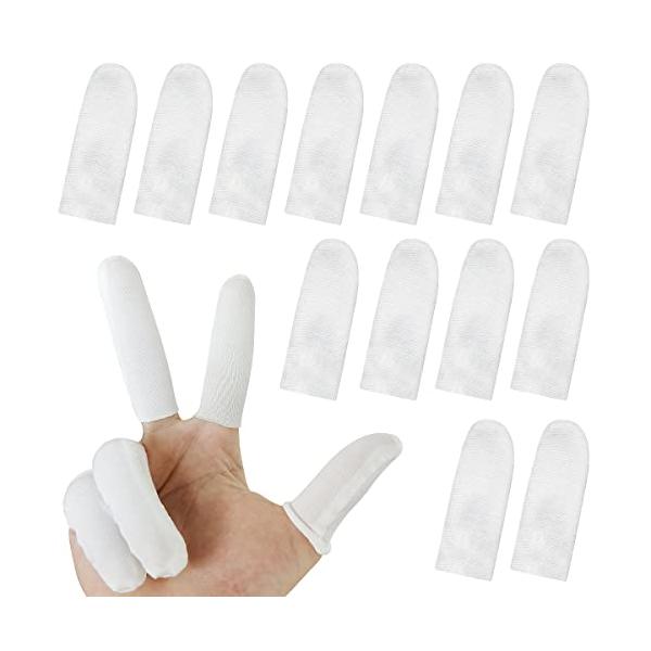 パッケージ個数:100・高品質素材指カバーはストレッチコットン製で、通気性と滑り止めに優れています。・使い勝手手湿疹 指サックは着用しやすく、軽く指にフィットし、作業時に外れにくく、使いやすいです。・伸縮性白布指カバーの形状がちょうどよく、...