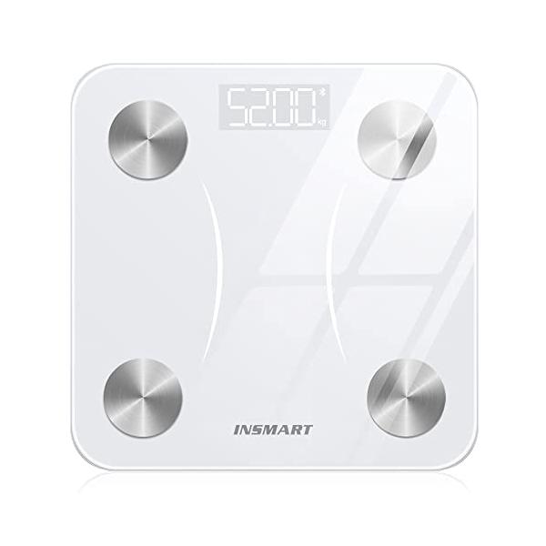 ホワイト/Mホワイト/INSMART02・Color:ホワイト・パッケージ個数:1・最先端BIA測定技術 ＆ 高精度センサー体重・体組成計高精度の四つのセンサーが搭載され、BIA生物抵抗技術を利用して、素早く正確な体組成分析が。乗るだけで電...